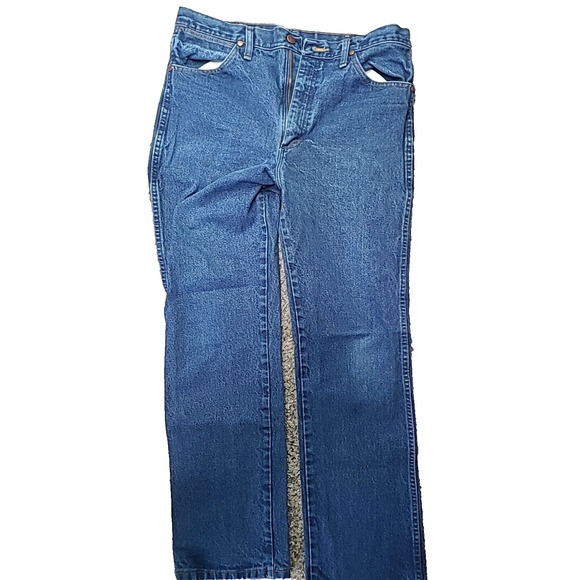 Wrangler | Jeans | Wrangler Mens Slim Fit Denim Blue Jeans 35x32 Cowboy ...